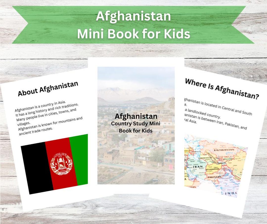 Afghanistan Mini Book for Kids | Country Study Printable | Geography ...