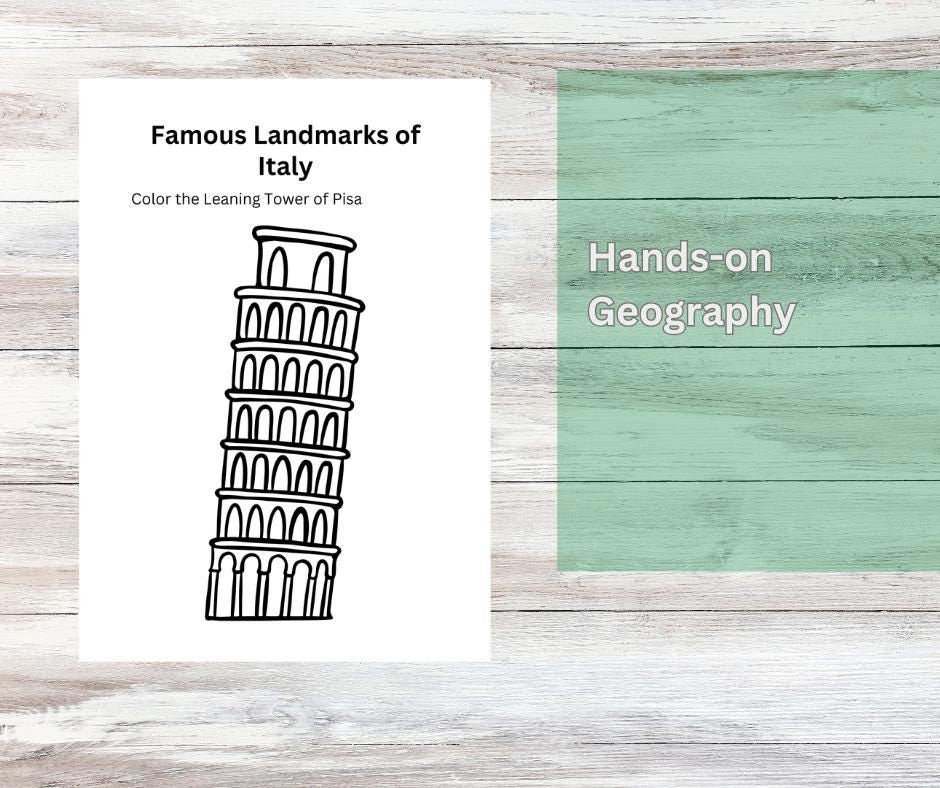 Italy Coloring Pages for Kids | Italy Geography Worksheets | Europe ...