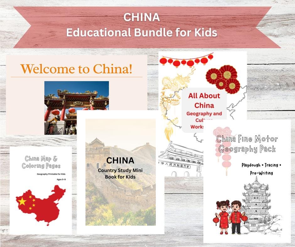 China Country Study Bundle for Kids | Geography, Culture, Maps, Video ...