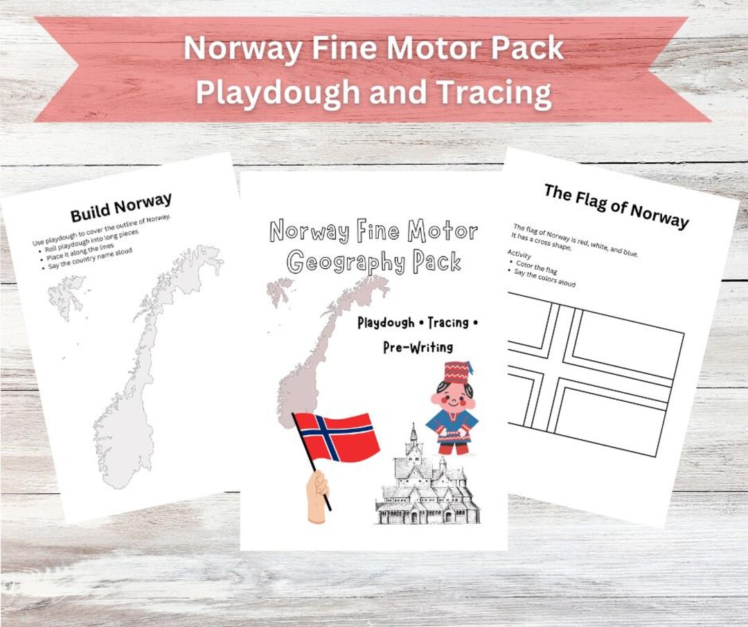 Norway Fine Motor Geography Pack for Kids | Preschool & Kindergarten ...