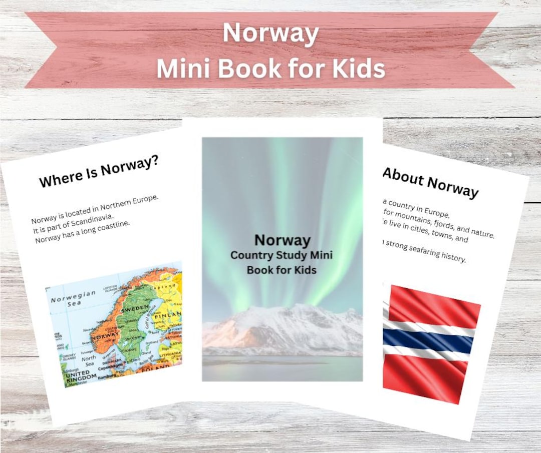 Norway Mini Book for Kids | Country Study Printable | Geography ...