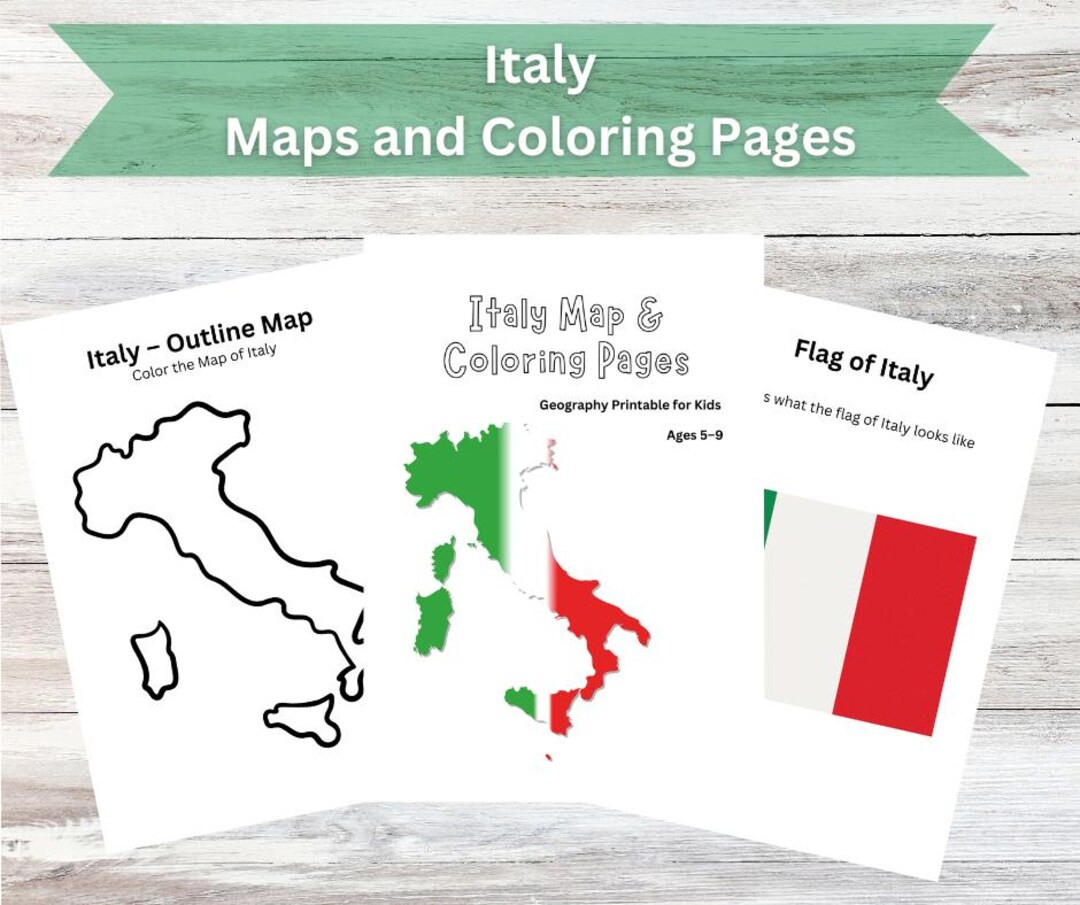 Italy Coloring Pages for Kids | Italy Geography Worksheets | Europe ...