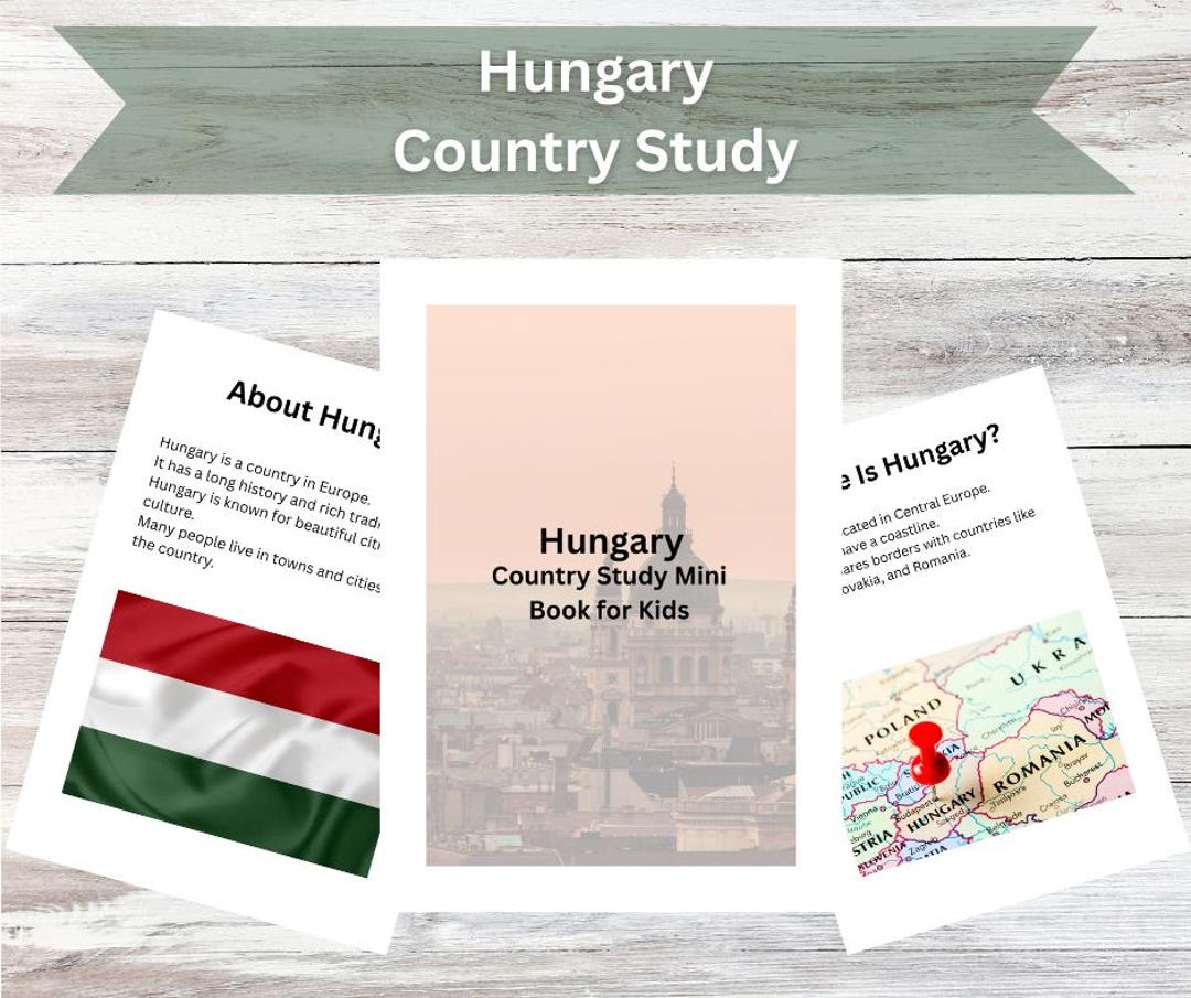 Hungary Country Study Mini Book for Kids | Central Europe Geography ...