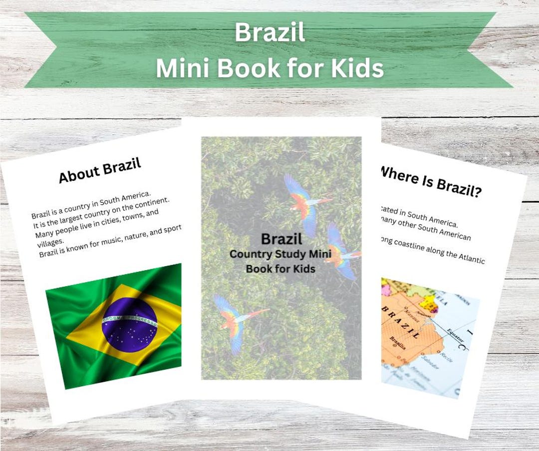 Brazil Mini Book for Kids | Country Study Printable | Geography ...