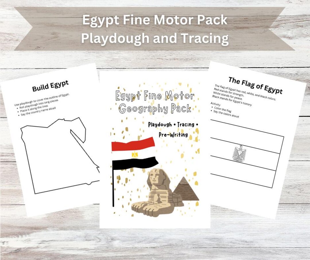 Egypt Fine Motor Geography Pack for Kids | Preschool & Kindergarten ...