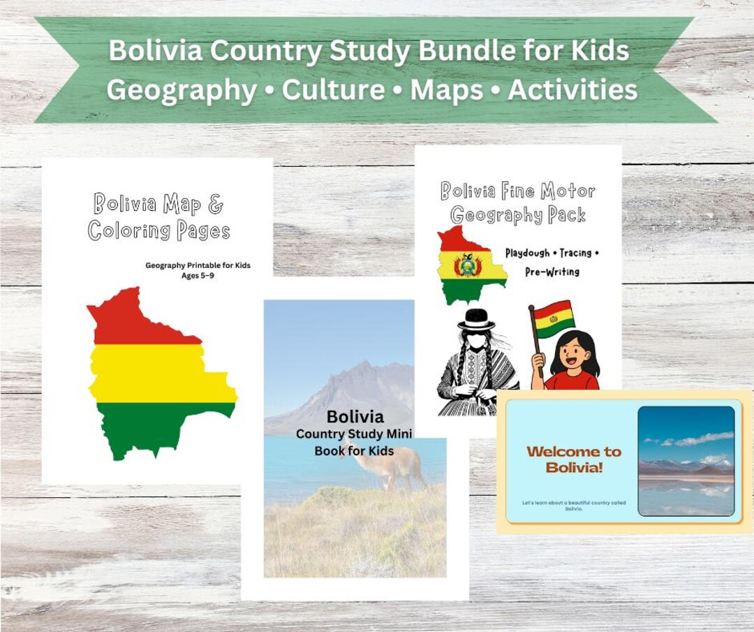 Bolivia Bundle for Kids | Bolivia Country Study Printable | Geography ...