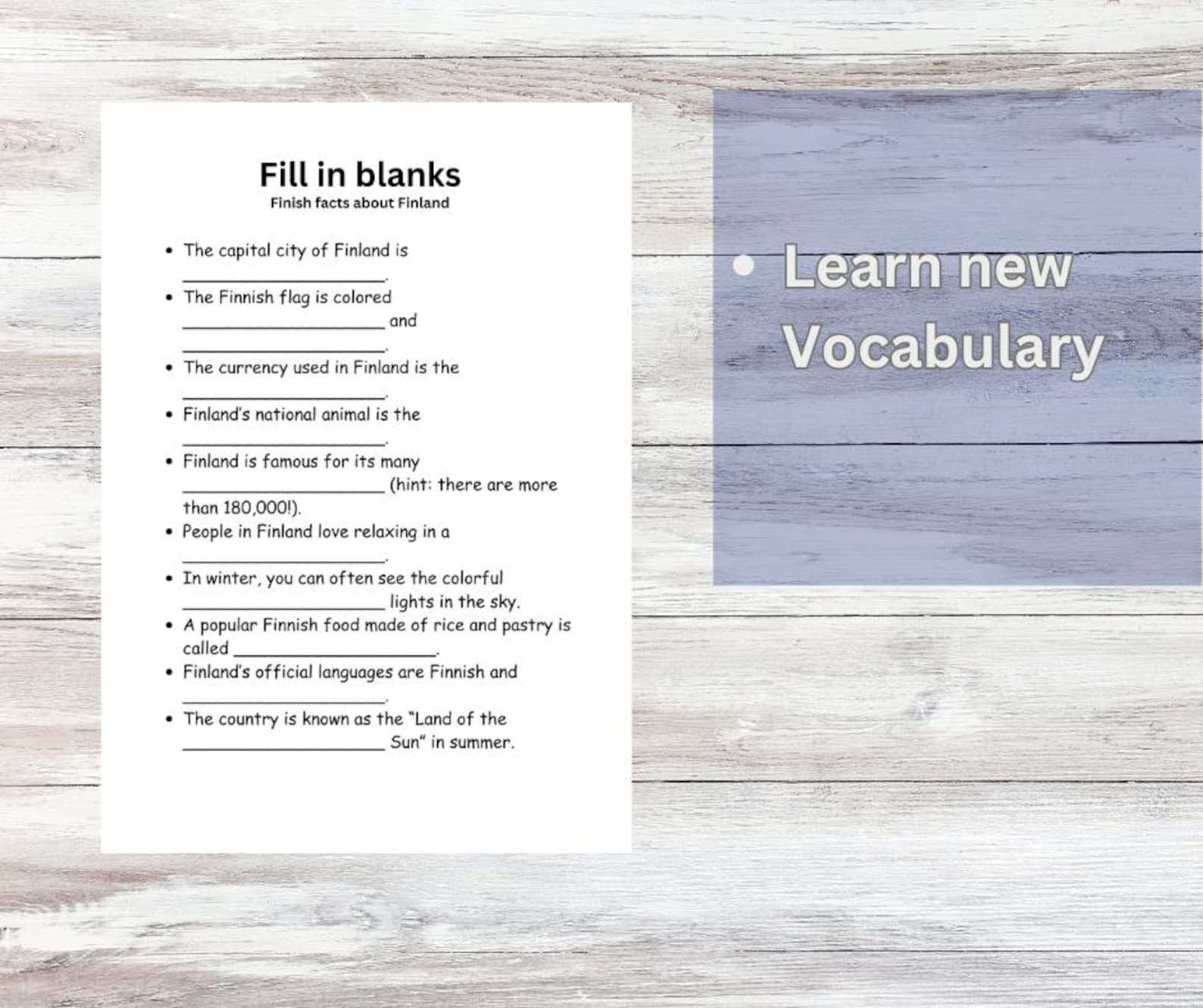 All About Finland Printable Worksheet Pack | Fun Geography & Culture ...