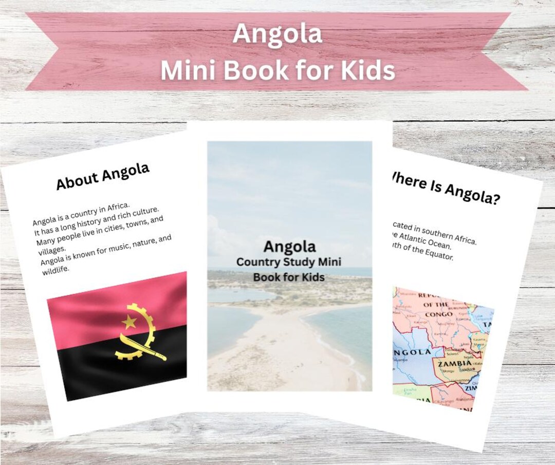 Angola Mini Book for Kids | Country Study Printable | Geography ...