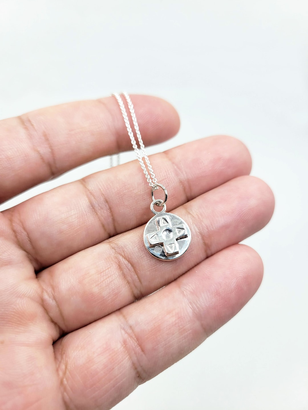 Sterling Silver Nintendo Dpad Pendant Necklace - Etsy