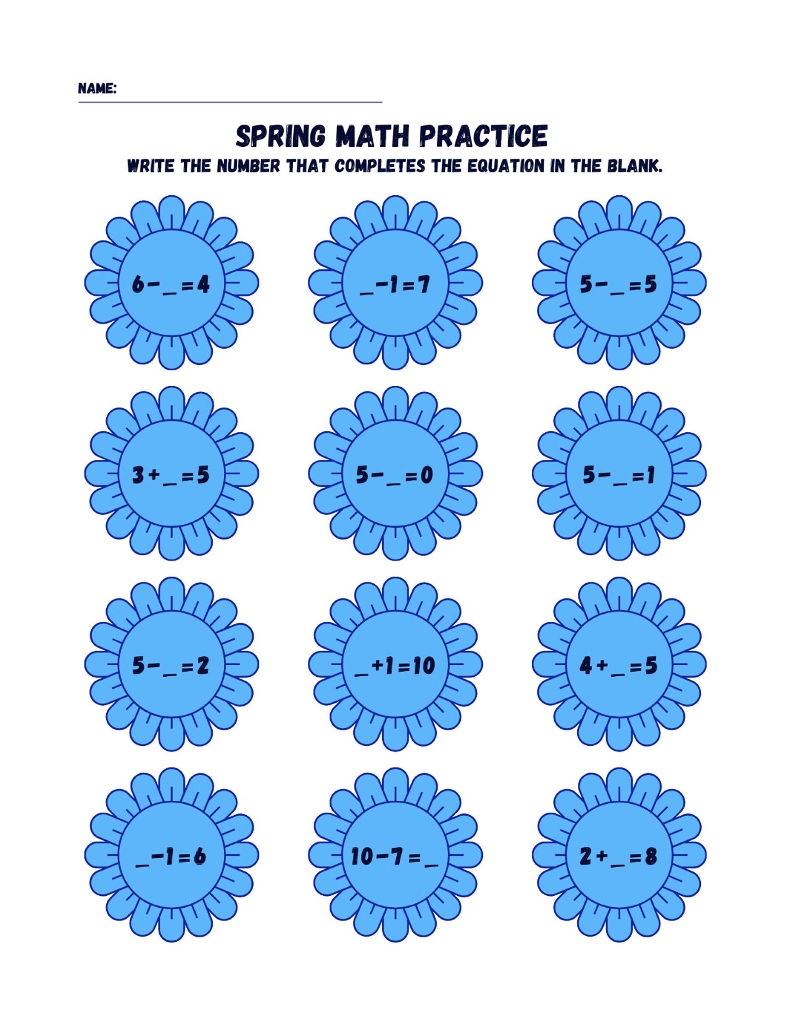 Printable Math Learning Worksheets-addition and Subtraction - Etsy