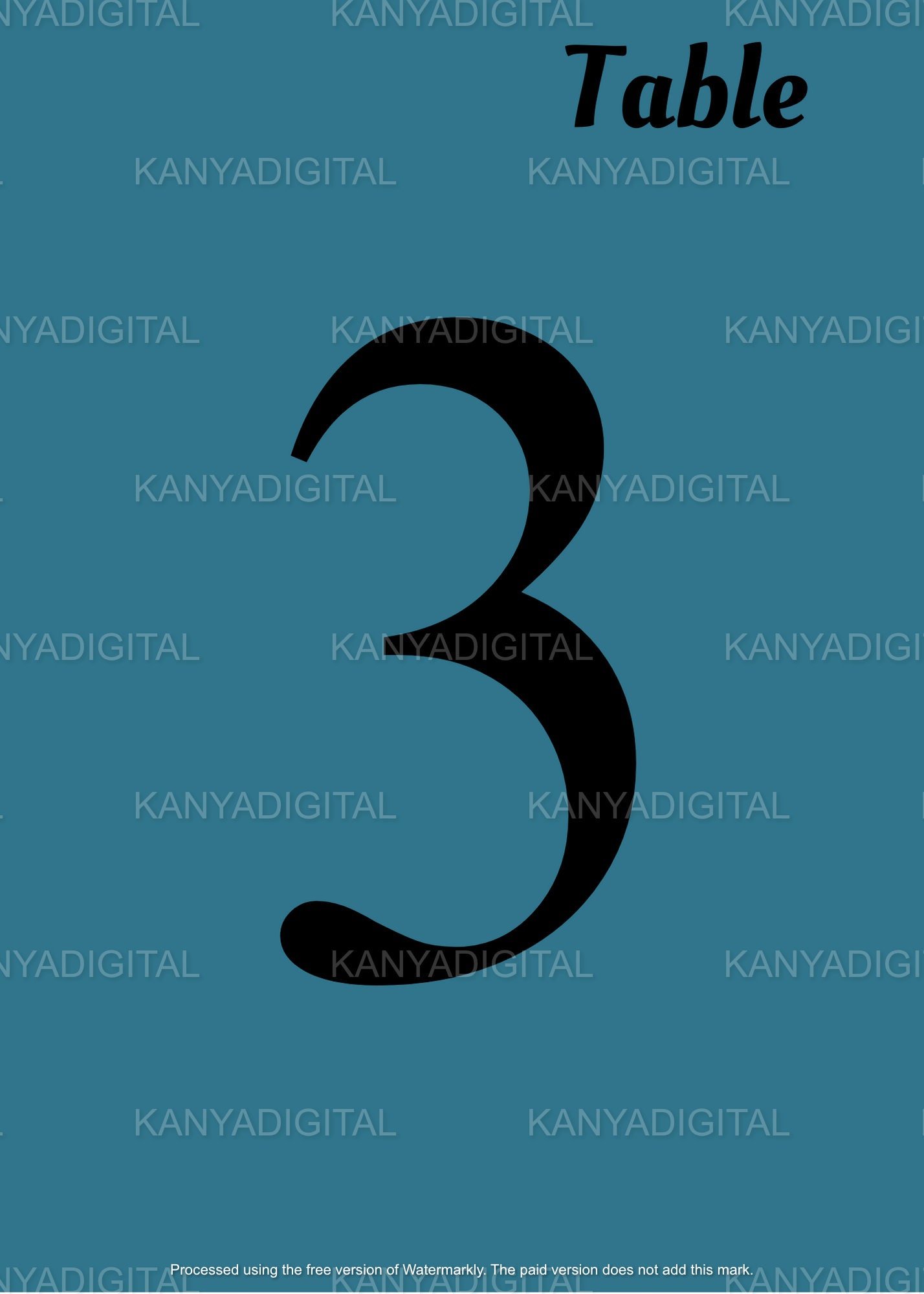 Ava's Custom Minimalist Printable Wedding,modern Table Numbers ...