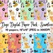Cute Dog Digital Papers Puppy Scrapbook Papers Dog Patterns Seamless ...