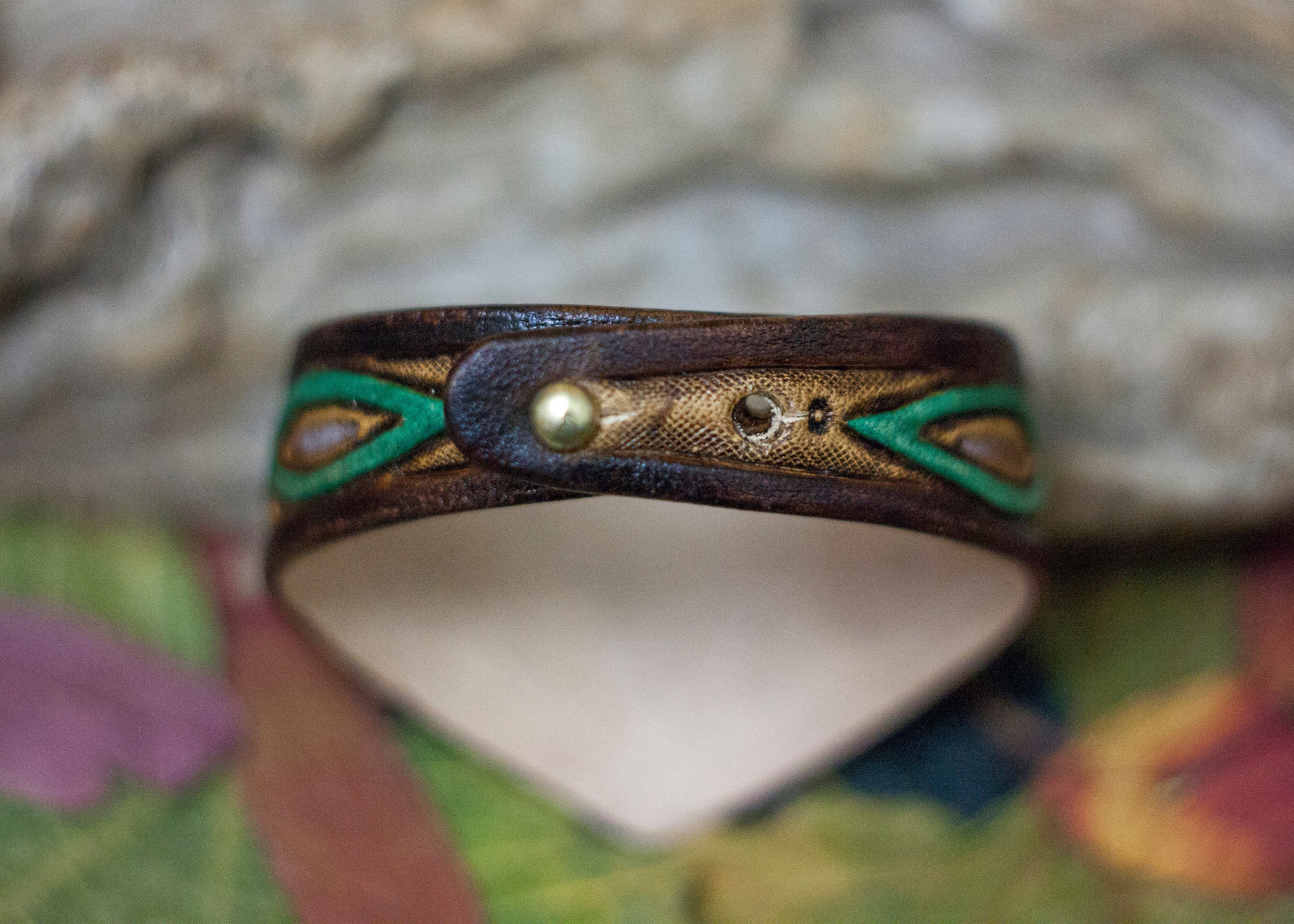 Forestcore Leather Bracelet: Fairy Witch Goblincore Cosplay - Etsy