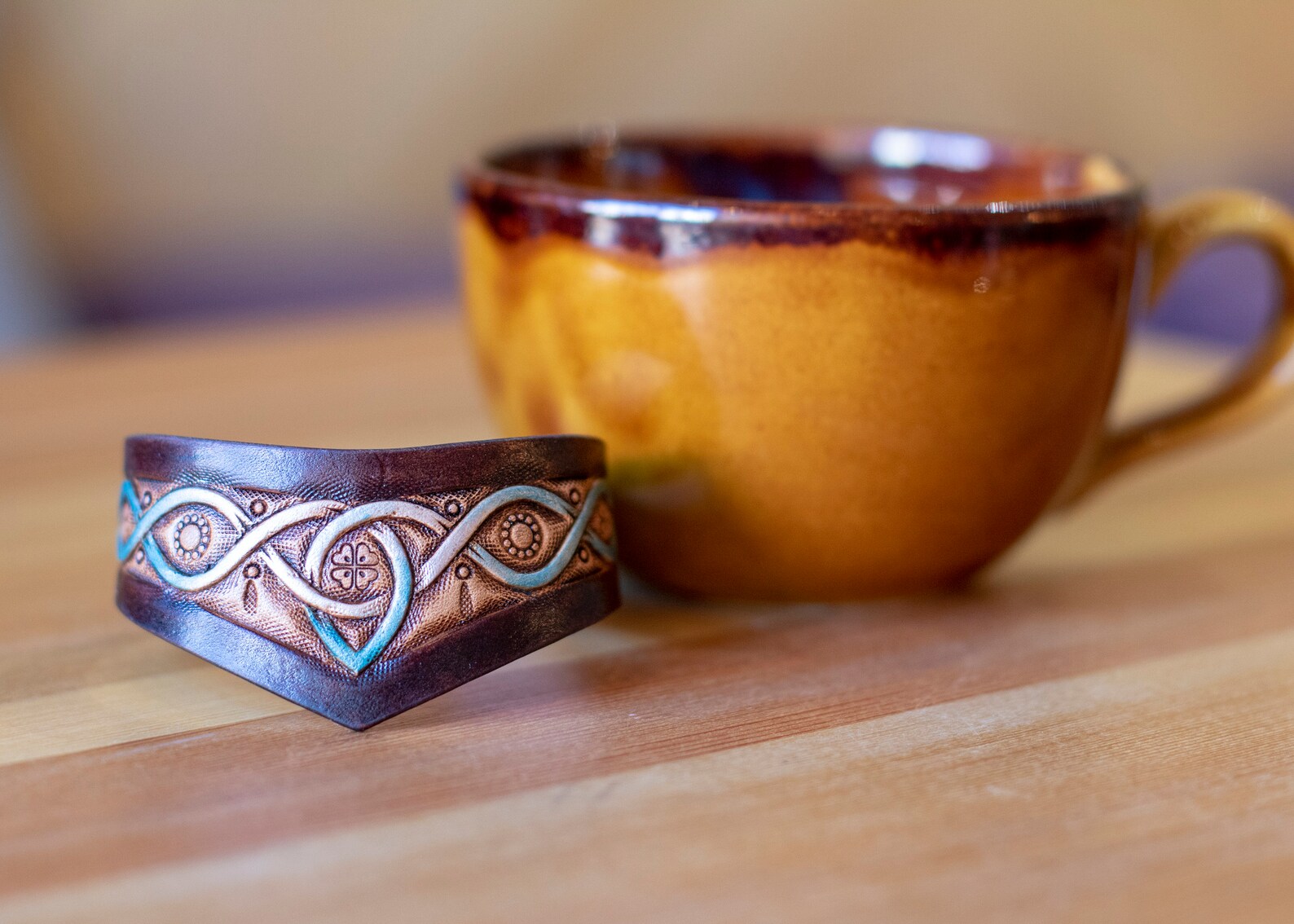 Blue Bracelet for Elven Cosplay. Celtic Bracelet With Triskel - Etsy