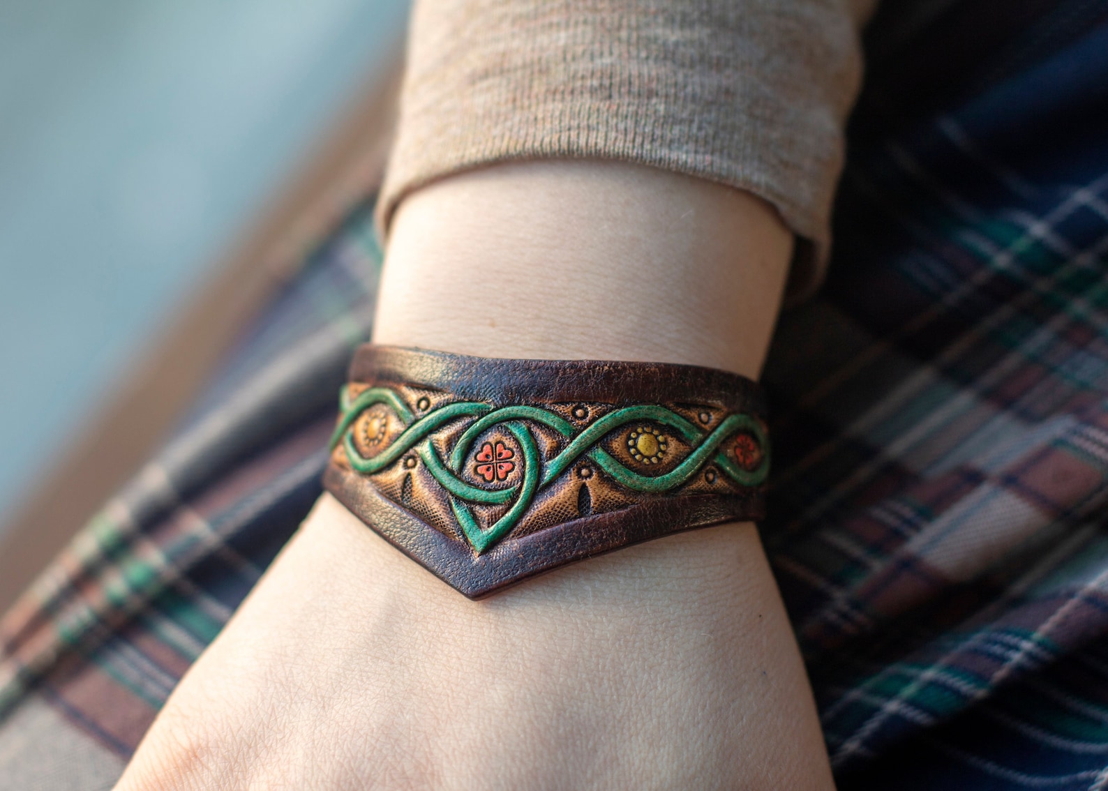 Forestcore Women's Jewelry. Leather Bracelet for Fairy - Etsy