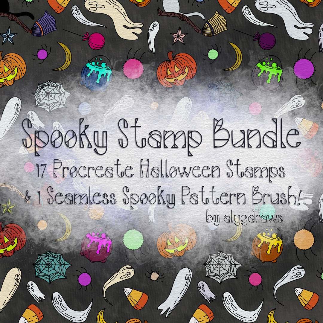 Spooky Stamp Bundle | Procreate Stamp Bundle - Etsy