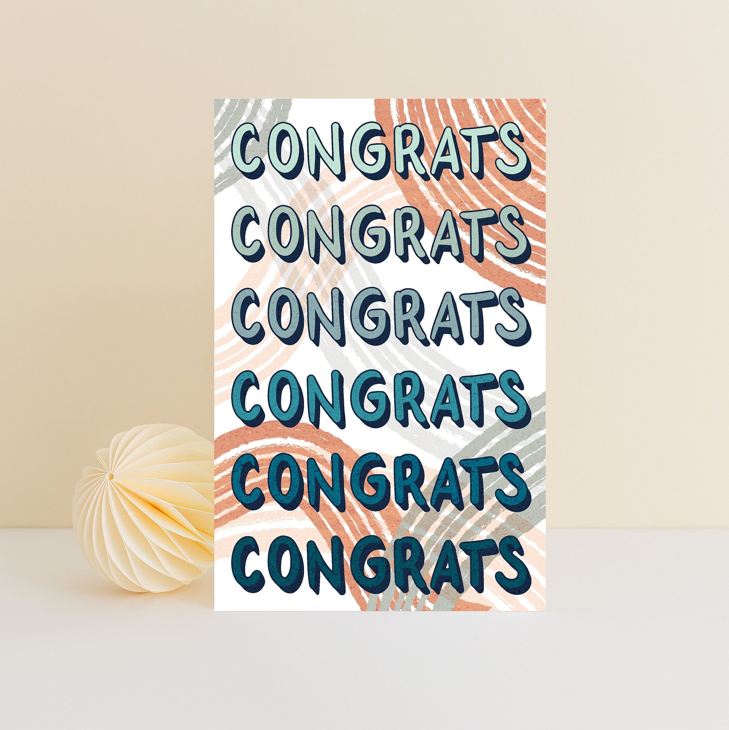 Congrats Printable Greeting Cards - Etsy
