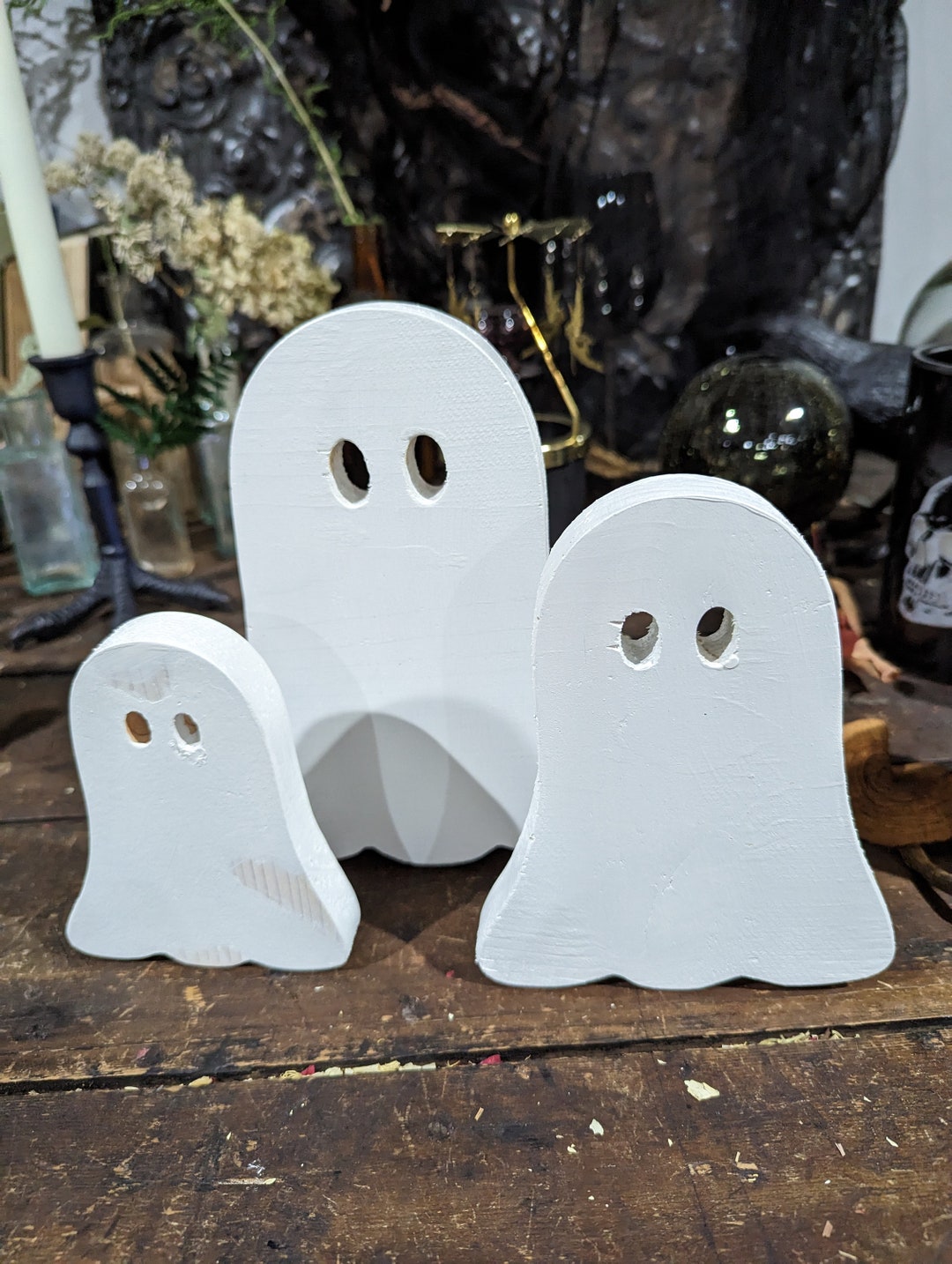 Wood Ghost Trio - Halloween |spooky| Ghostly| Ghoul| - Etsy
