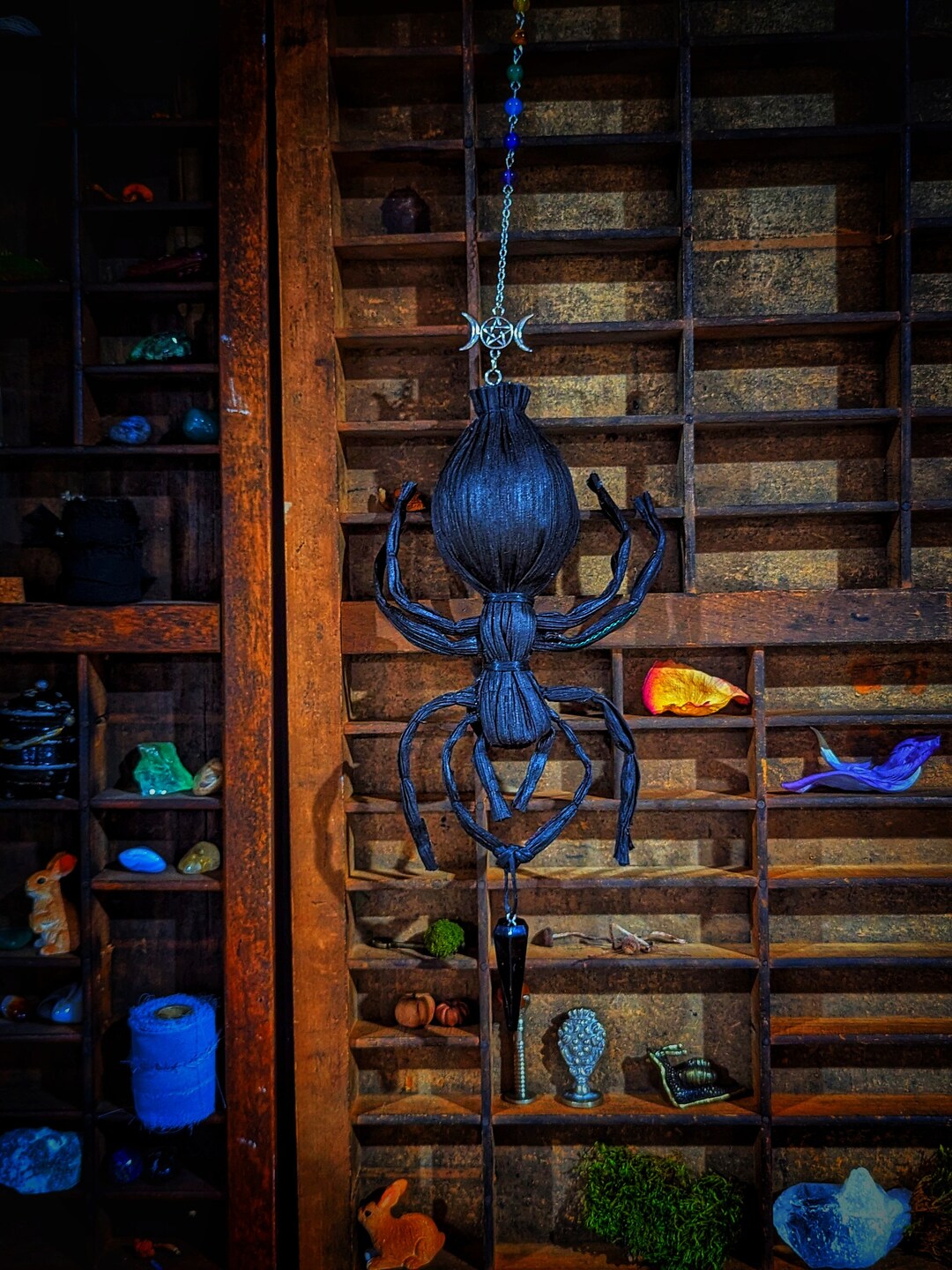 Black Weaver Spider Corn Husk Doll Spider Witchcraft - Etsy