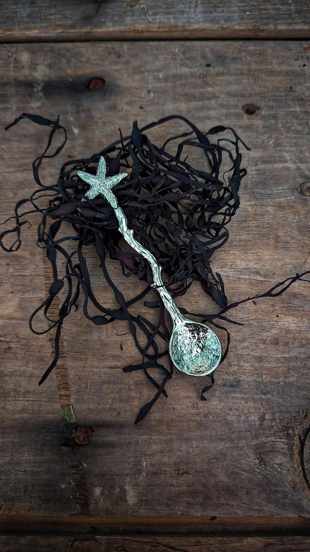 Starfish Silver Metal Spoons - | Witch |altar | Mermaid | Altar Tools ...