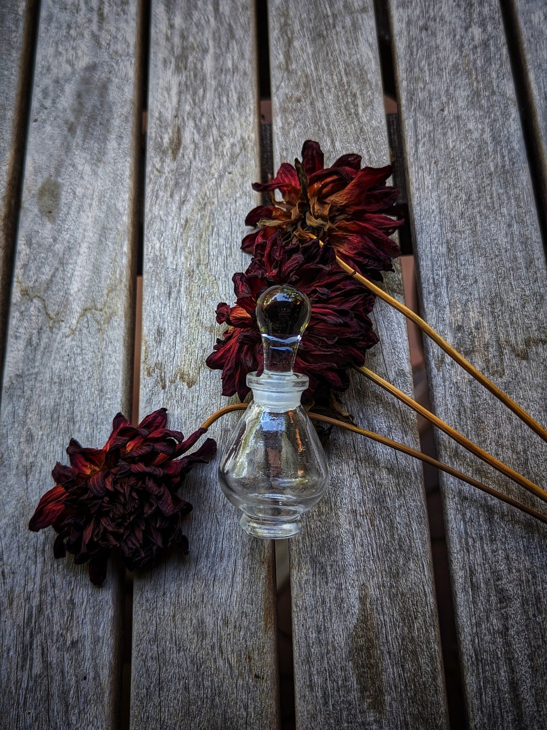 Clear Apothecary Glass Potion Bottle With Glass Top | Witchcraft ...