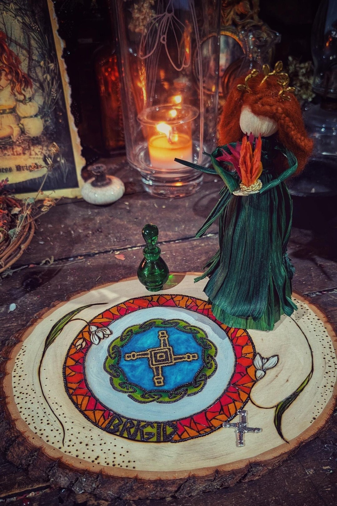 Goddess Bridgid Witch Corn Husk Doll - Corn Dollie - Altar - Poppet ...