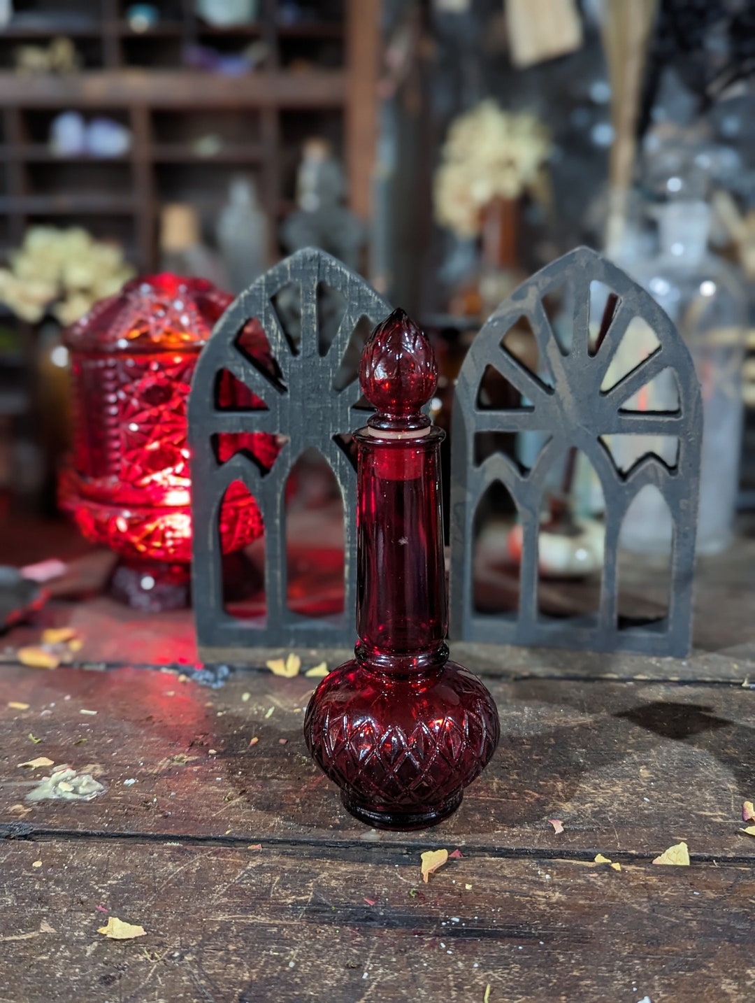 Vintage Red Glass Potion Bottles Witchcraft, Cosplay, Larping, Potions, Moon Water, Potions - Etsy