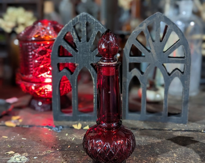 Vintage Red Glass Potion Bottles Witchcraft, Cosplay, Larping, Potions ...