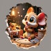 3D Mouse Wall Sticker Adorable Praying Mouse Realistic Mouse Wall Decal ...