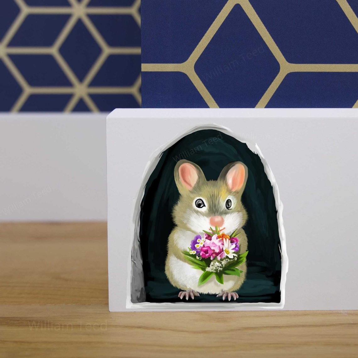 Mouse Hole 3D Sticker Wall Decal Sticker Adorable Mouse - Etsy