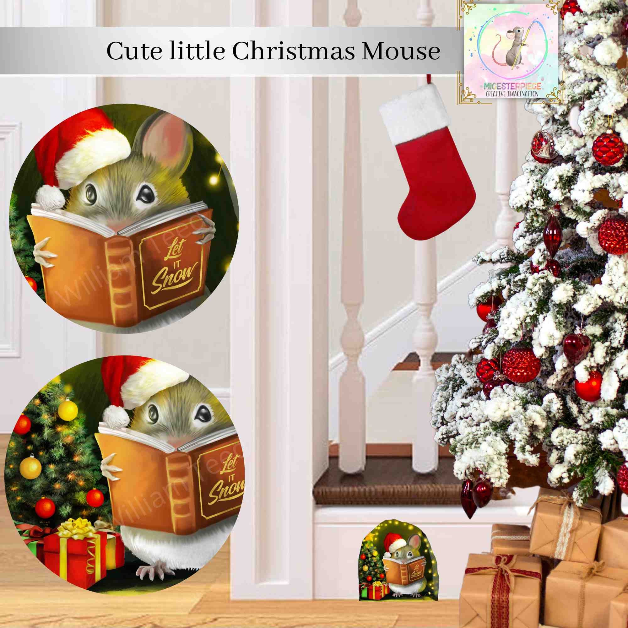 Mouse Reading Book Wall Decal Sticker Collection Removable - Etsy