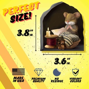 Mouse Praying Mousehole Sticker Praying Mouse 3D Wall Sticker Whimsical ...