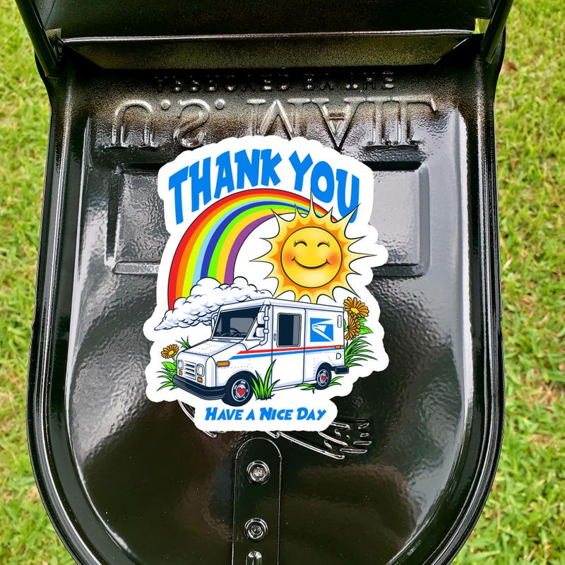 Thank You Mailbox Decal - Etsy