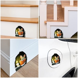 Reading Mouse Hole 3D Wall Decal: Kids Room Decor - Etsy