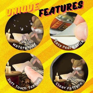 Mouse Praying Mousehole Sticker Praying Mouse 3D Wall Sticker Whimsical ...