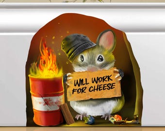 Realistic 3D Mouse Wall Sticker - Etsy UK