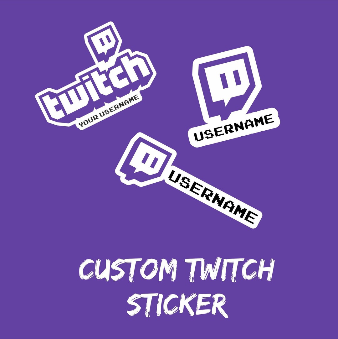 Twitch Icon Custom Stickers | Cute | Personalised | Username | Social ...