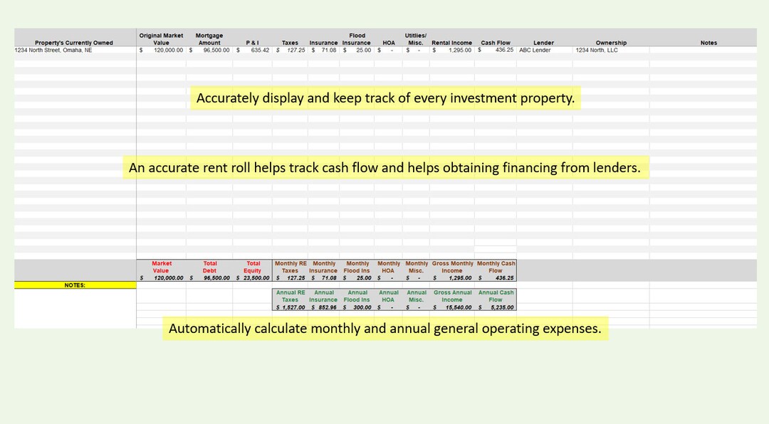Google Sheets Rent Roll Tracker for Investments Properties - Etsy