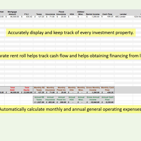 Rent Roll Template - Etsy