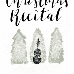 Custom Christmas Recital Program: Digital Download; Choose Your ...