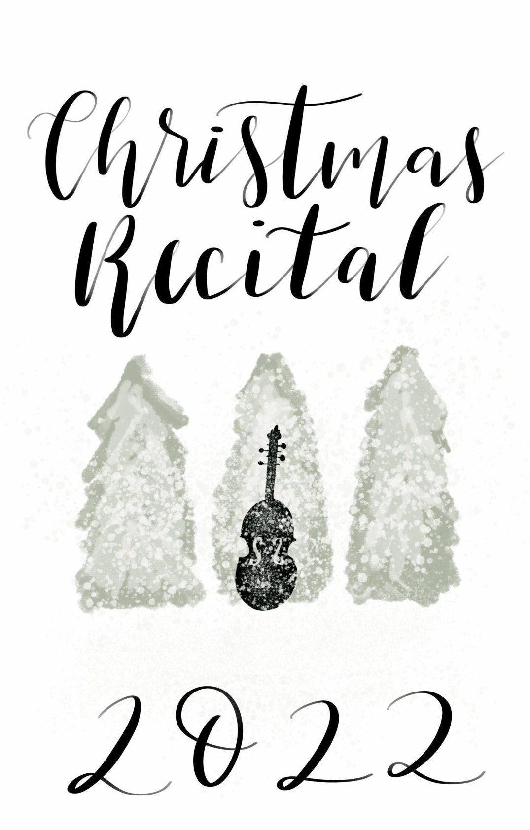 Custom Christmas Recital Program: Digital Download; Choose Your ...