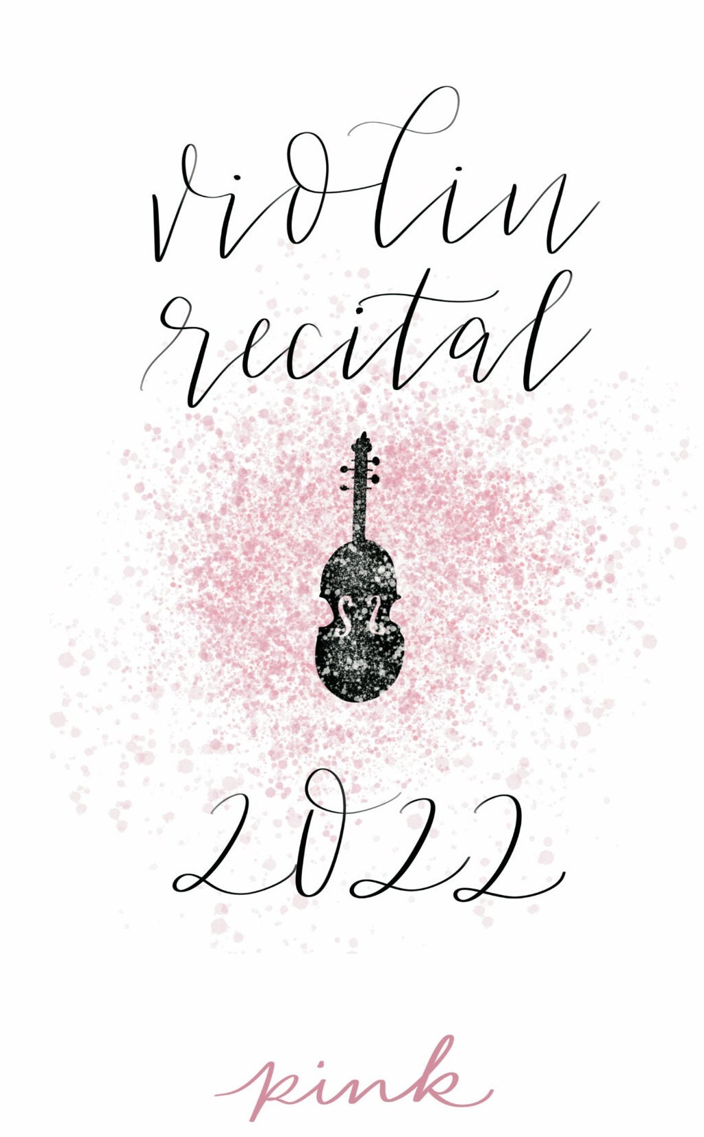 Custom Violin Recital Program: Digital Download; Music Recital; Modern ...