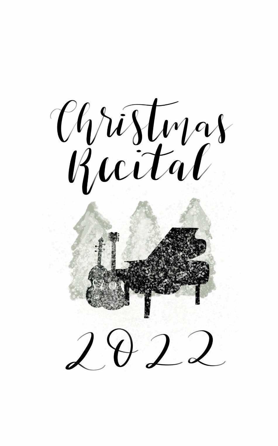 Custom Christmas Recital Program: Digital Download; Choose Your ...