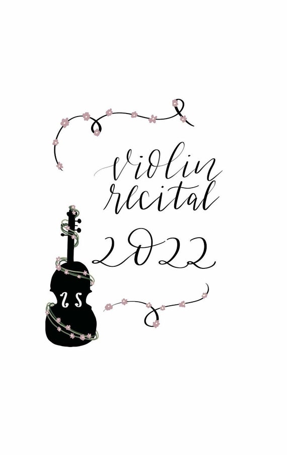 Custom Recital Program: Digital Download Guitar Recital | Etsy