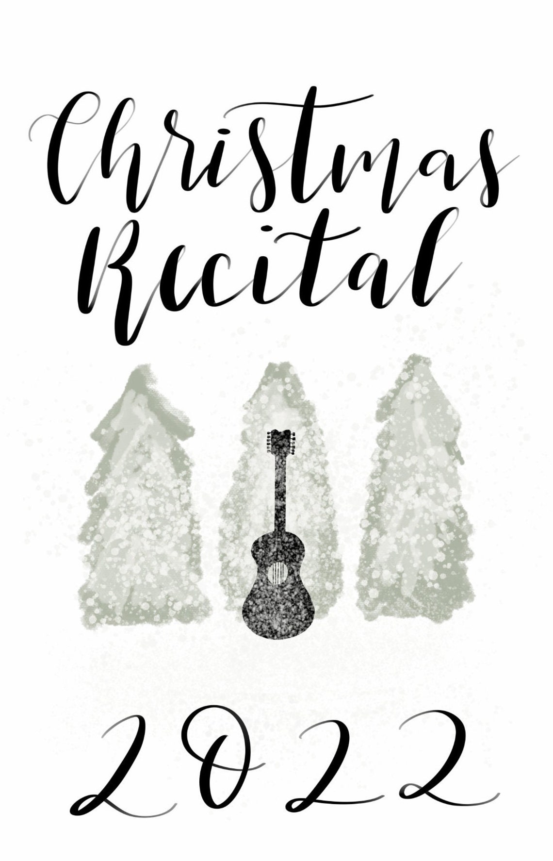 Custom Christmas Recital Program: Digital Download Choose Your ...
