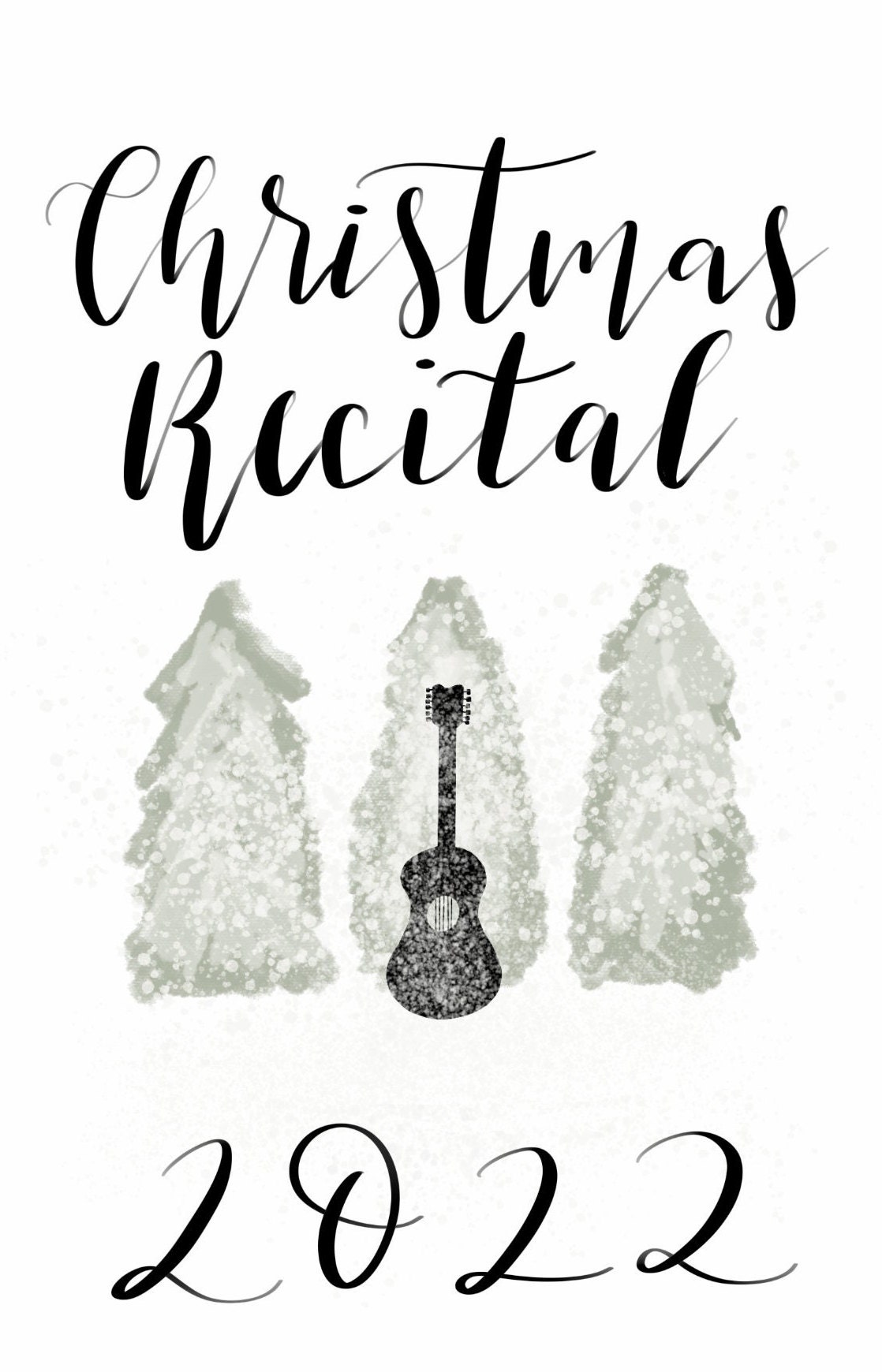 Custom Christmas Recital Program: Digital Download; Choose Your ...
