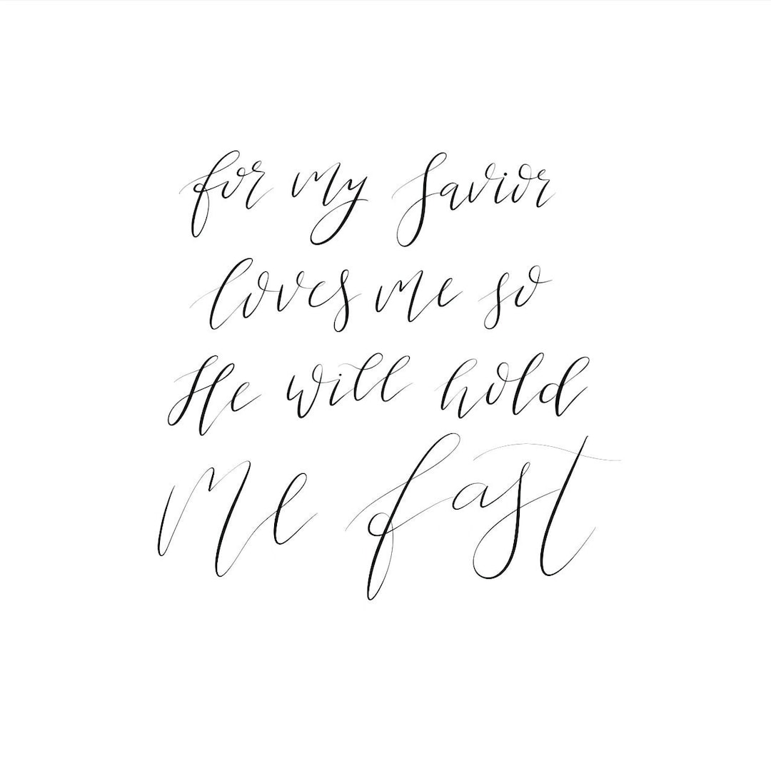 Printable Hymn: He Will Hold Me Fast Instant Digital Download ...