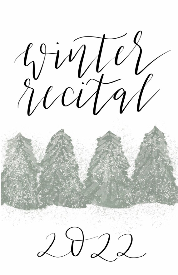 Winter Recital Program Digital Download Printable Recital - Etsy
