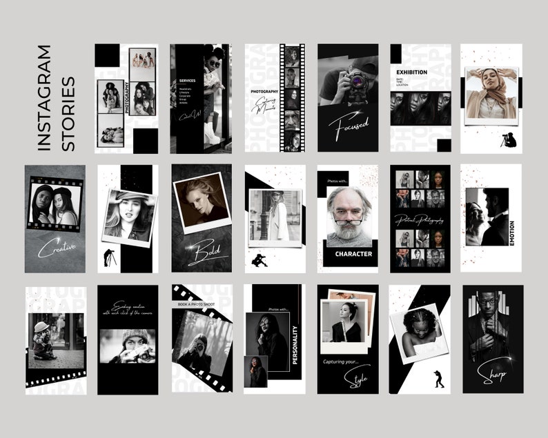 Portrait Photography Canva Social Media Templates for Instagram Posts ...