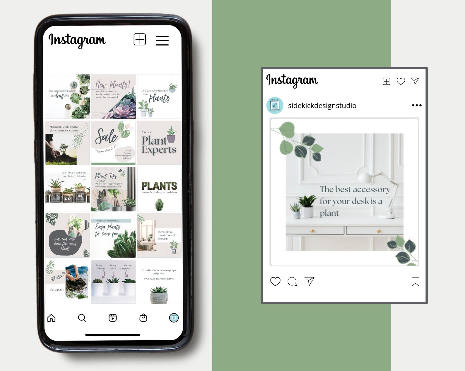 Plant and Garden Shop Social Media Templates for Instagram Posts ...